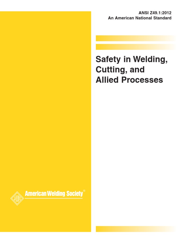 ANSI Z49.1 (2012) Safety in Welding | PDF