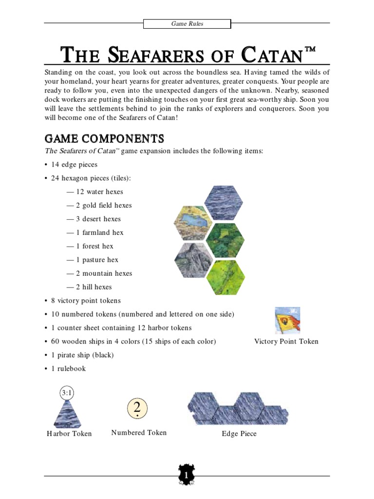 Seafarers of Catan Rules - OLD | PDF