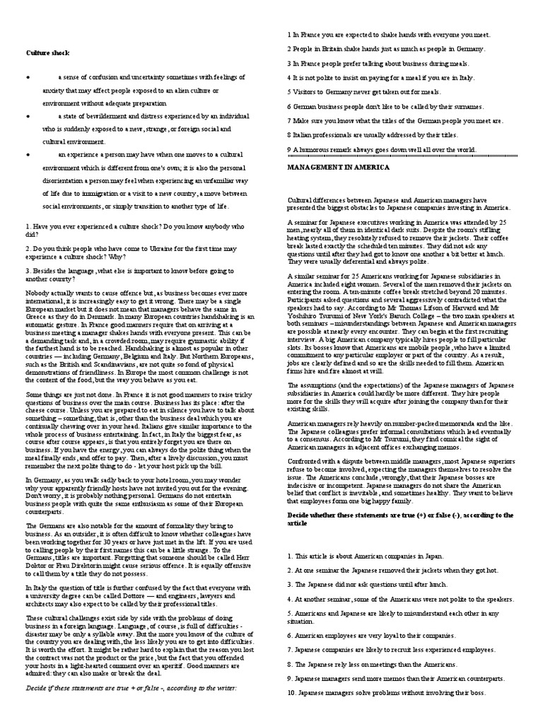 Cultural Differences in Business Practices Between Countries Can Lead ...