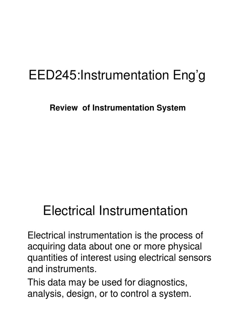 Review of Instrumentation System | PDF | Accuracy And Precision | Observational Error
