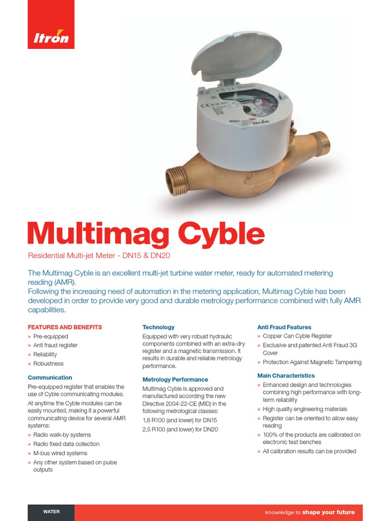 Multimag Cyble DN15 20 MID Brochure English | PDF | Calibration ...