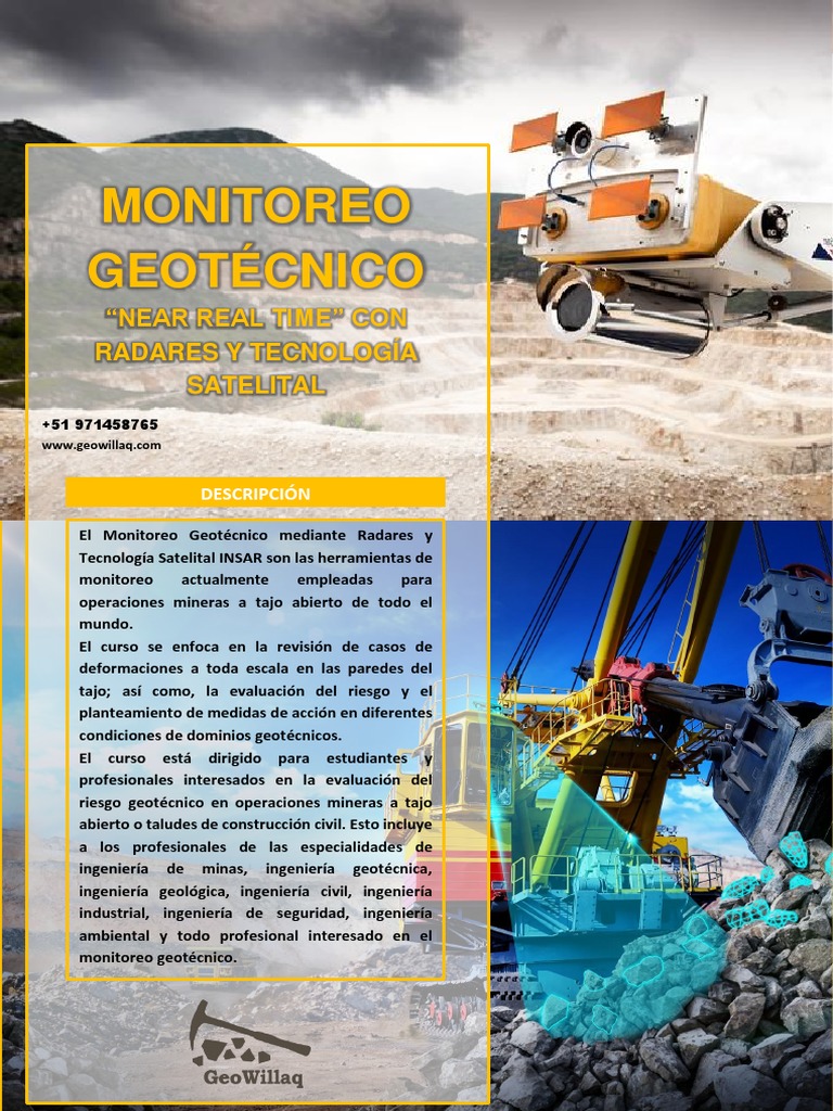 Brochure Curso Monitoreo Geotecnico | PDF | Ingeniería | Ciencia y ...