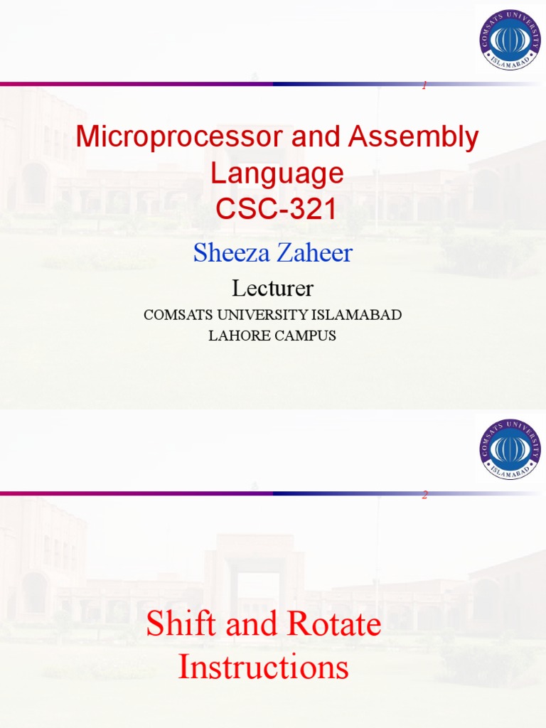 Shift and Rotate Instructions | PDF | Assembly Language | Computer Hardware