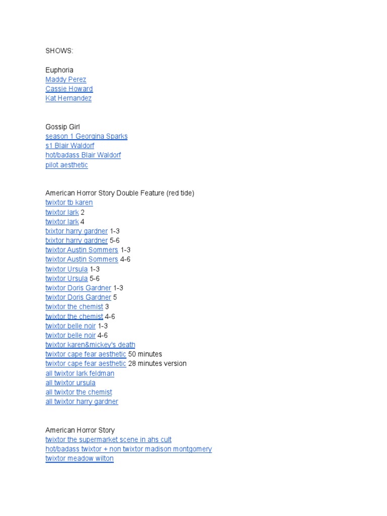 All of My Scene Packs | PDF