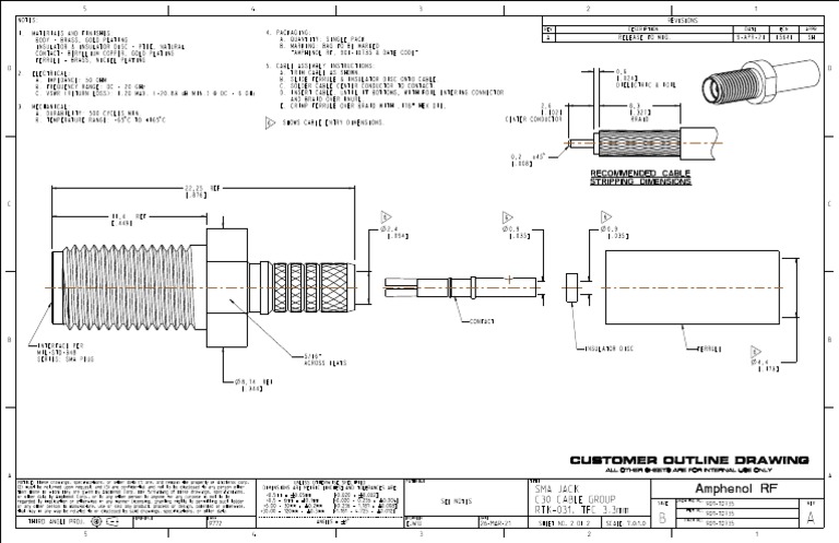 901-10735 Customer Drawing | PDF | Electrical Connector | Manufactured ...