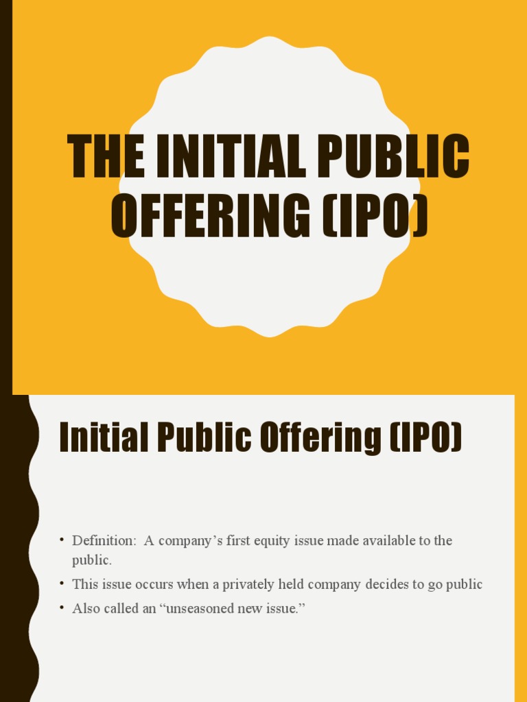 Ipos | PDF | Initial Public Offering | Securities (Finance)