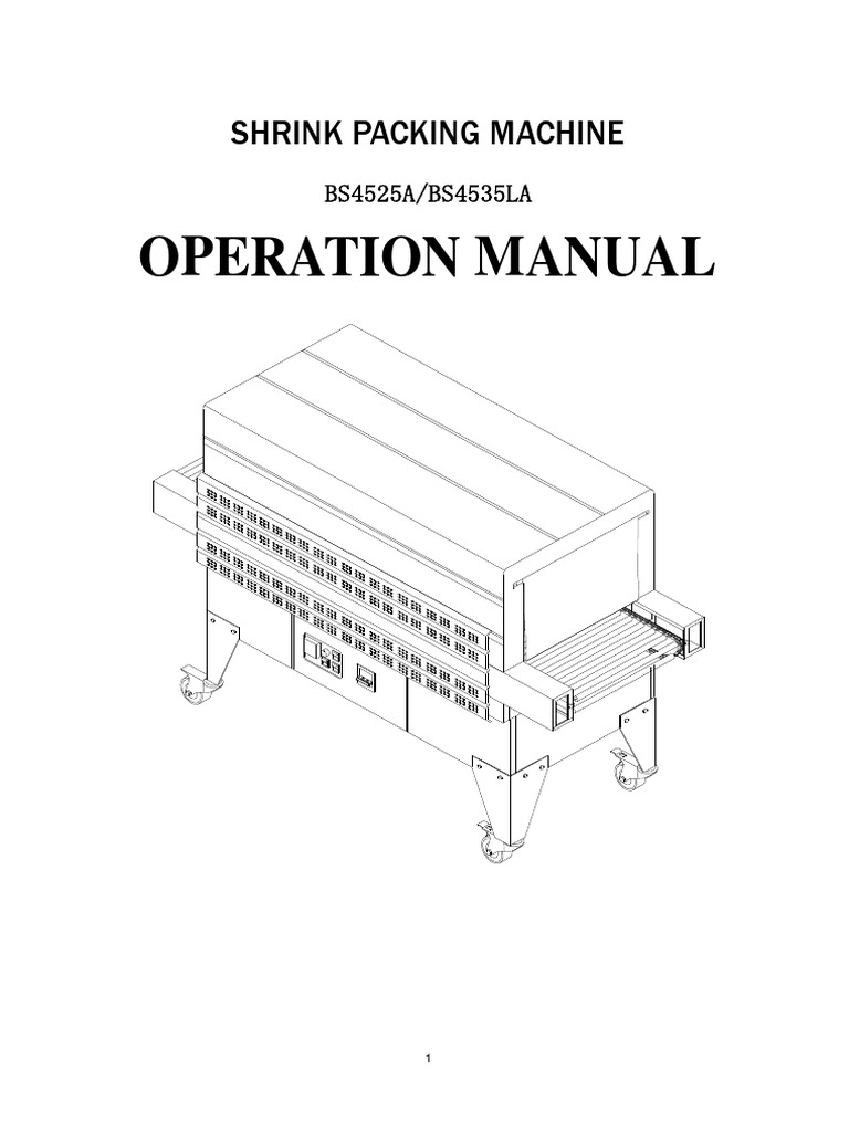 Operation Manual: Shrink Packing Machine | PDF | Switch | Mains Electricity