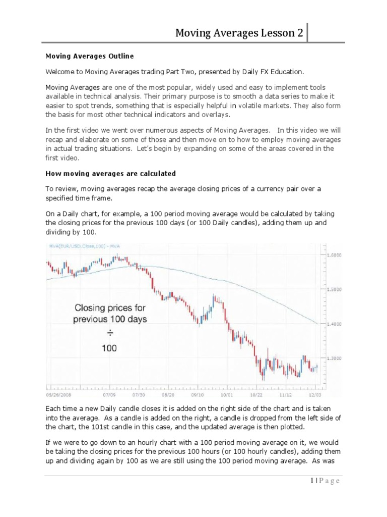 Moving Averages Lesson 2 | PDF | Moving Average | Financial Markets