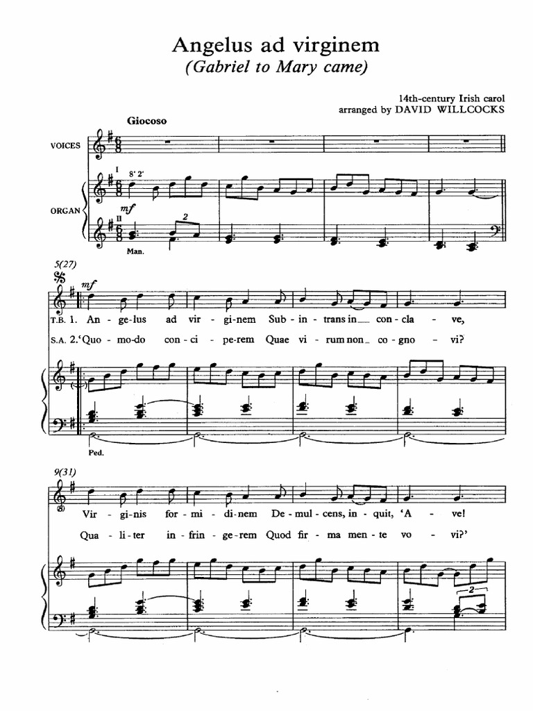 Angelus Ad Virginem - Willcocks | PDF