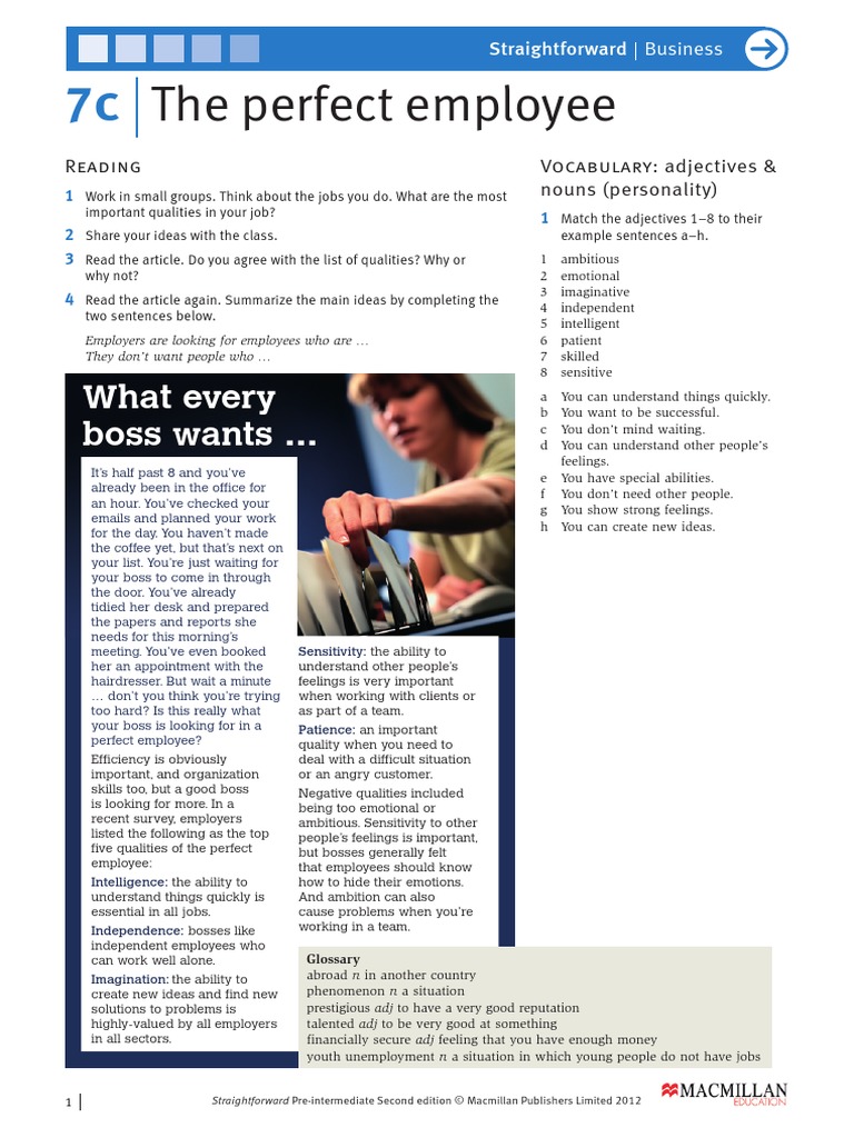 Perfect Employee | PDF | Employment | Adjective