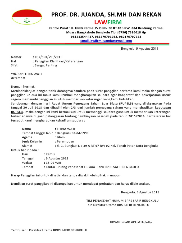 Contoh Surat Untuk Panggilan Prof - AngelkruwOrozco