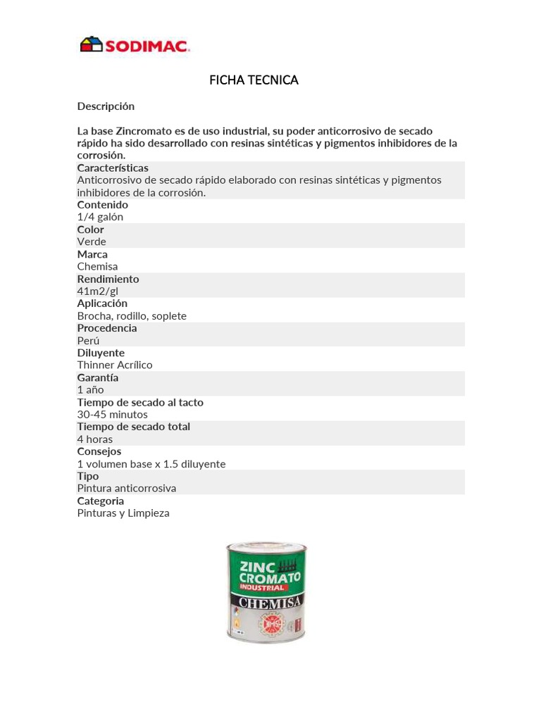 Ficha Tecnica de Pintura Base PDF | PDF
