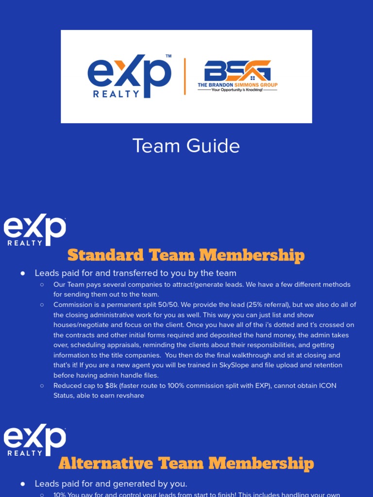 Real Estate Team Membership Guide | PDF | Fee | Business