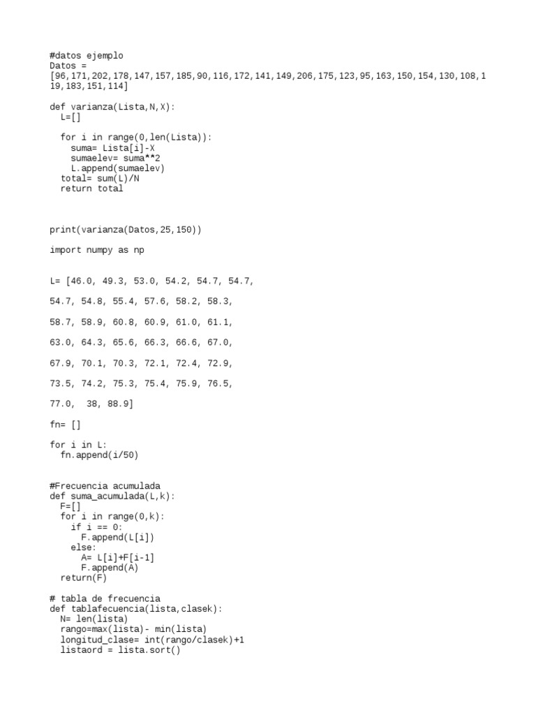 Estadistica Python | PDF