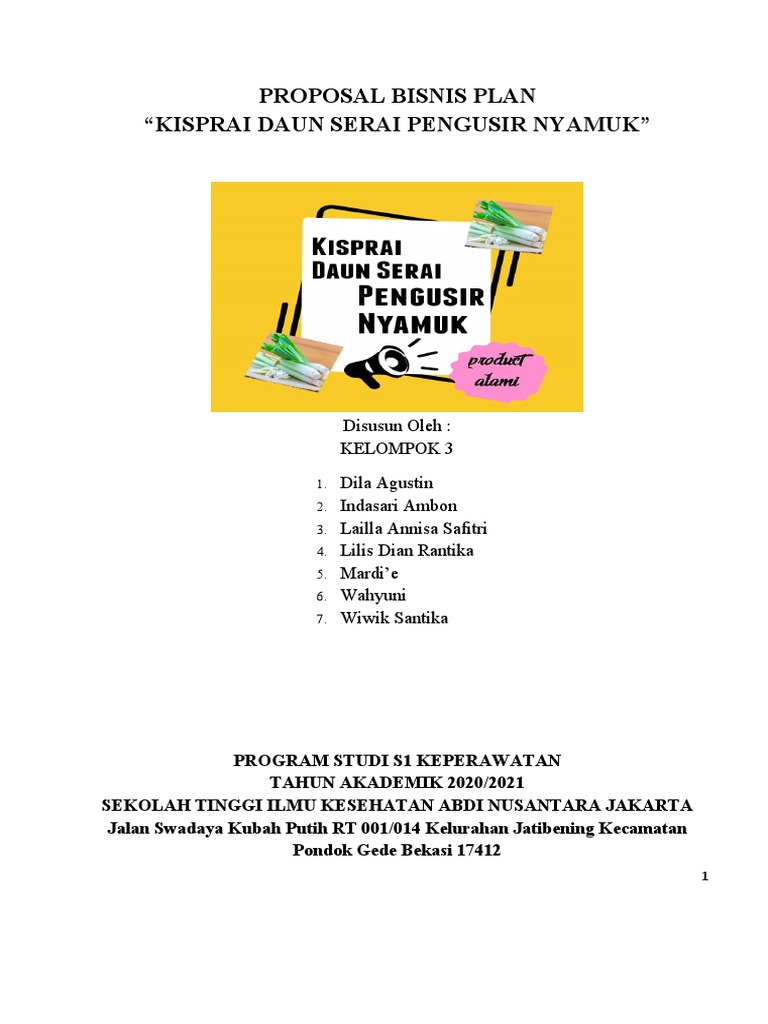 Contoh Bisnis Plan | PDF