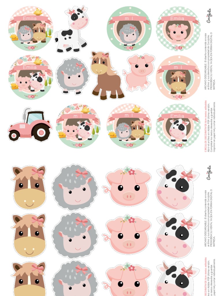 Topper - Circulos Decorativos 6 CM | PDF