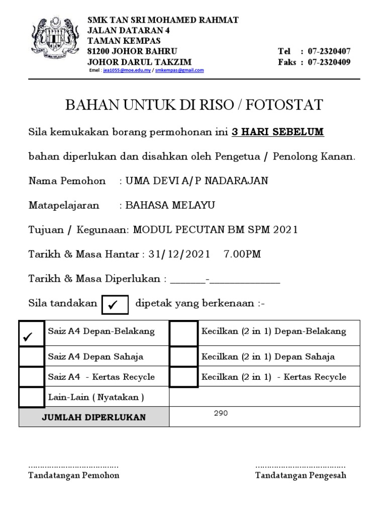 Bahan Riso&Fotostat | PDF