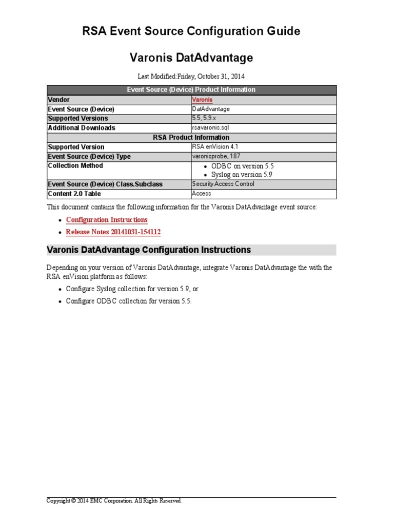 Varonis DatAdvantage Device Configuration Guide | PDF | Microsoft Sql ...