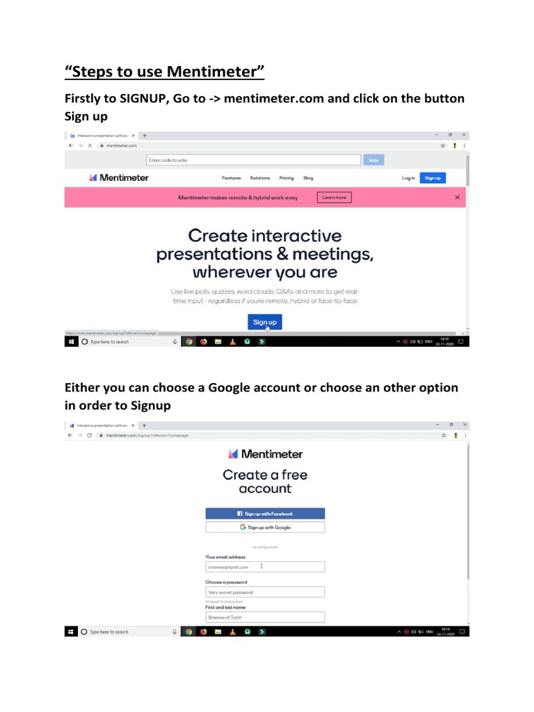How To Use Mentimeter Document | PDF | Business