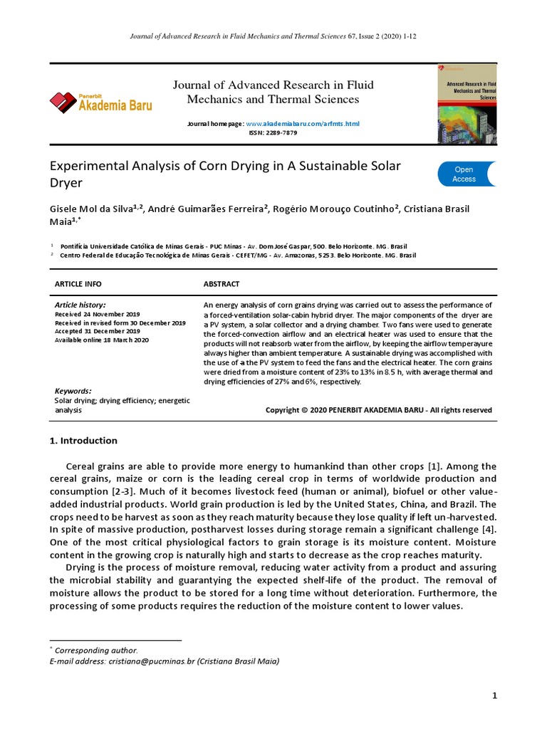Modification of Maize Sheller | PDF | Solar Energy | Humidity