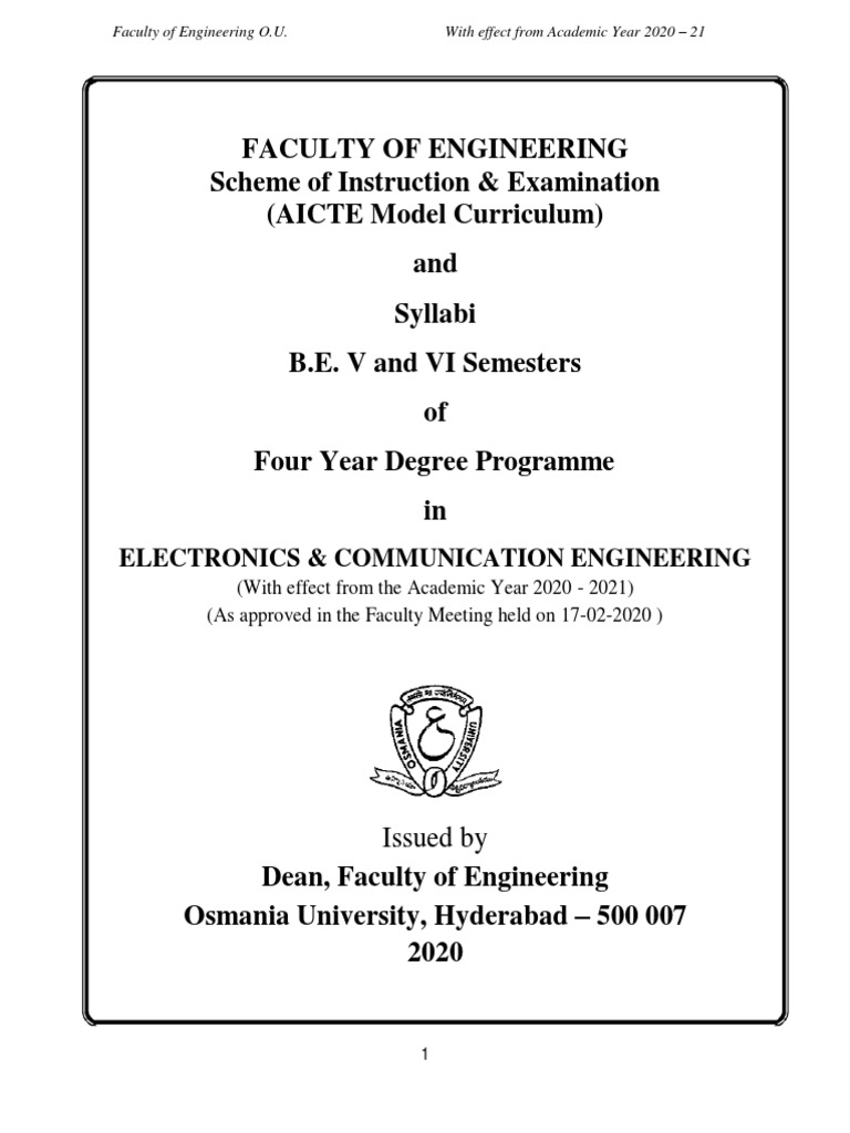 AICTE 5 and 6 Sem Syllabus 2020 | PDF | Antenna (Radio) | Frequency Modulation