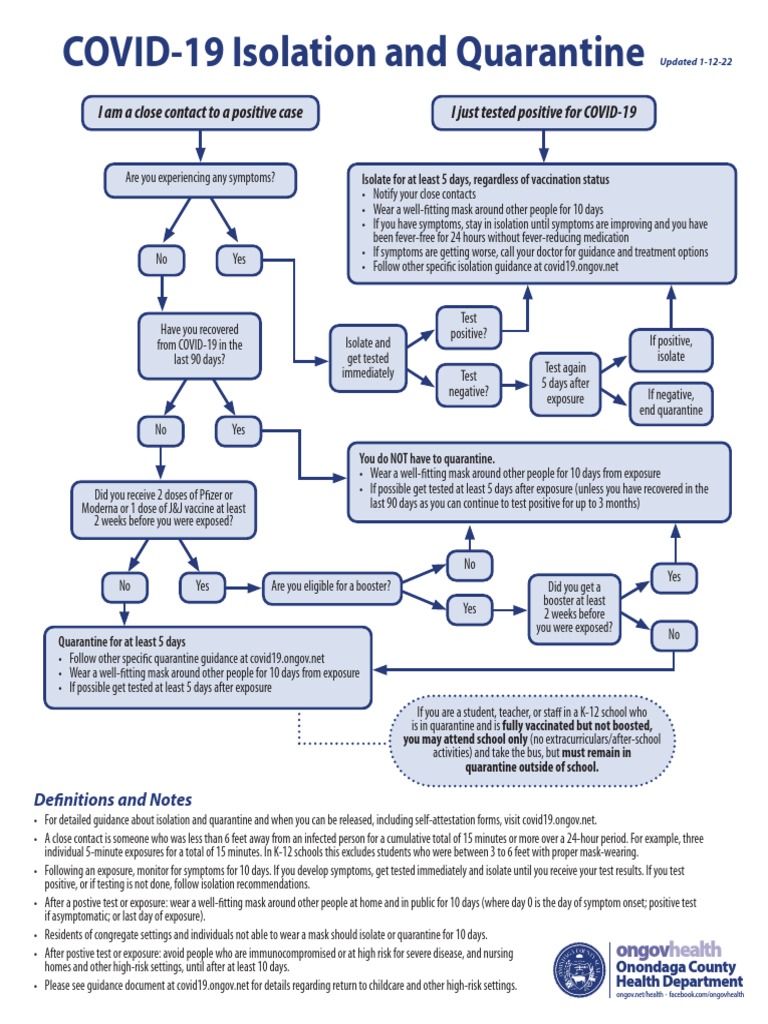 Isolation and Quarantine Flowchart | Download Free PDF | Viral ...