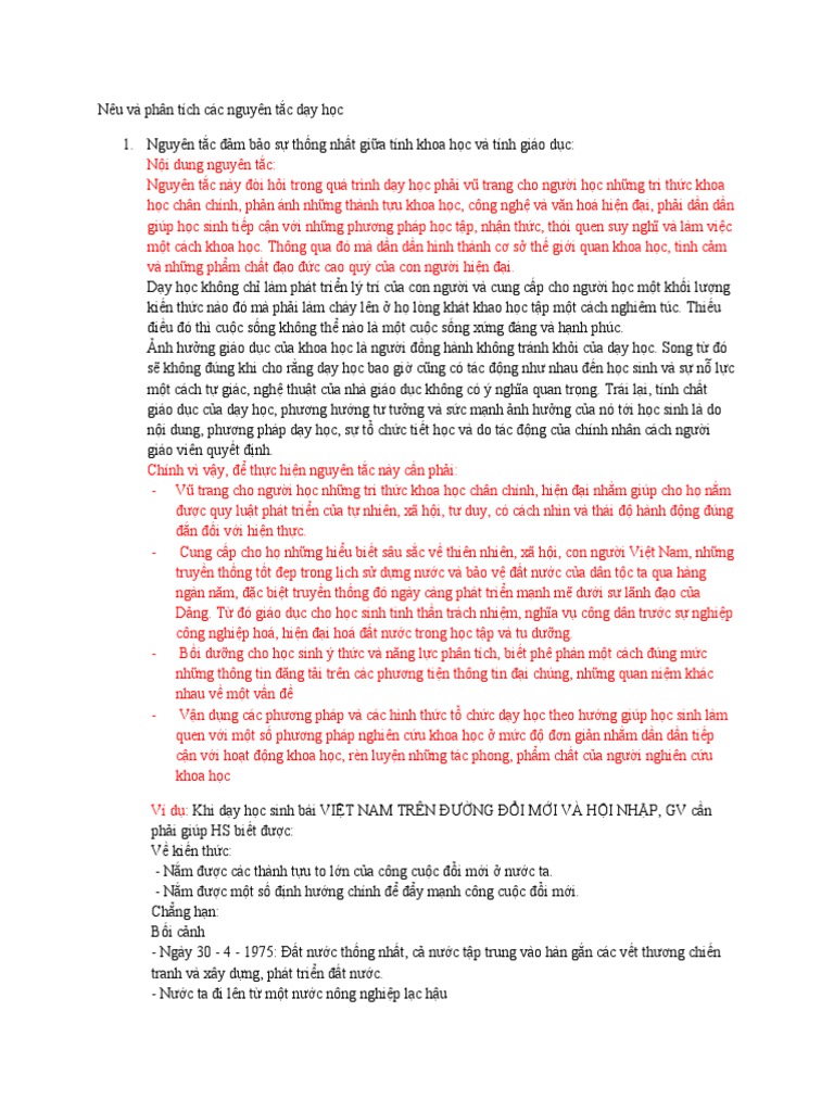 (123doc) Neu Va Phan Tich Cac Nguyen Tac Day Hoc | PDF