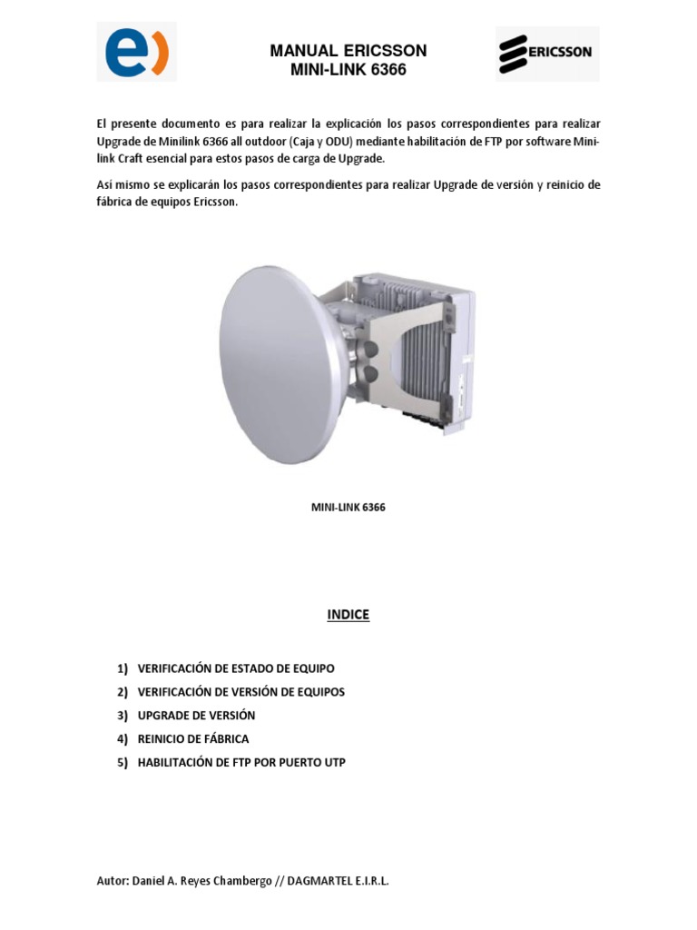 Manual Ericsson Mini-Link 6366 | PDF | Protocolo de transferencia de ...