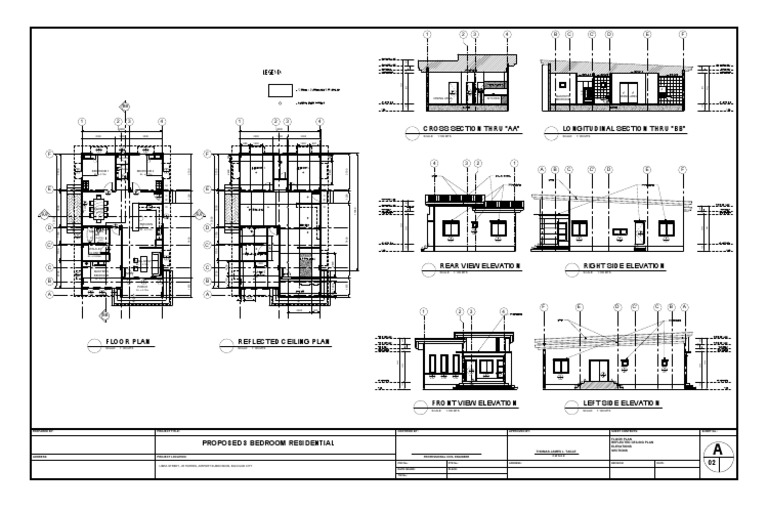 Longitudinal Section Thru "BB" Cross Section Thru "Aa": Proposed 3 ...