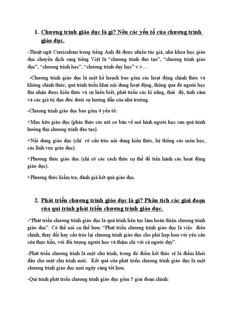 ĐỀ CƯƠNG PTCT | PDF