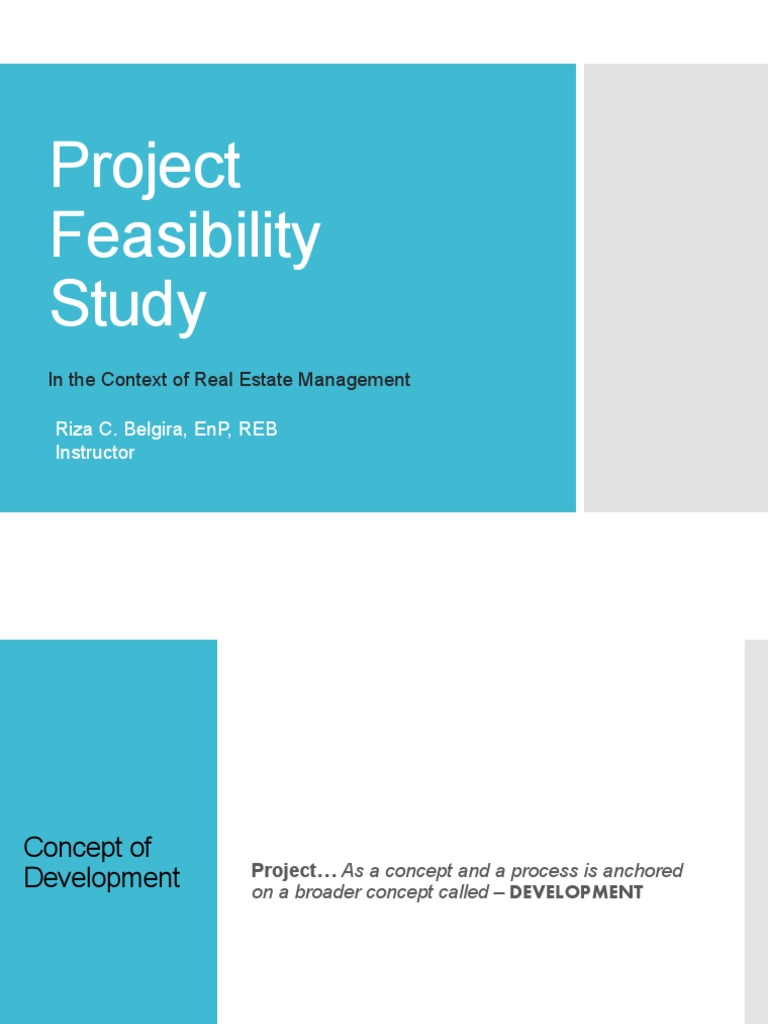 Project Feasibility Study in Real Estate Management | PDF ...