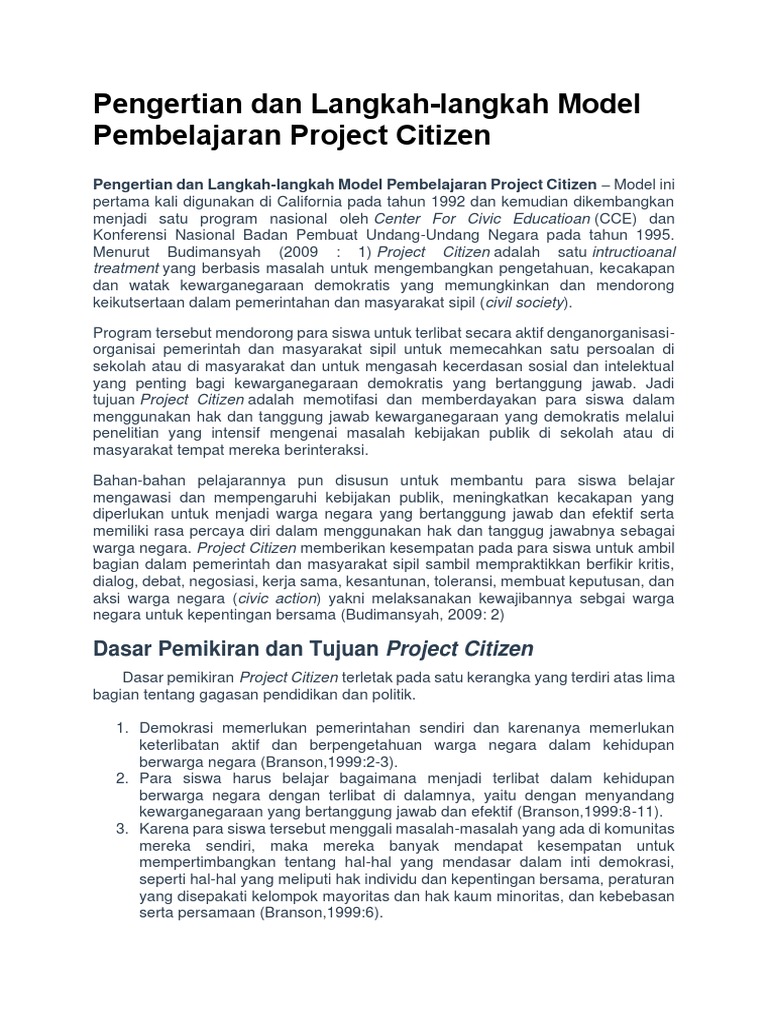 Project Citizen | PDF | Ilmu Sosial