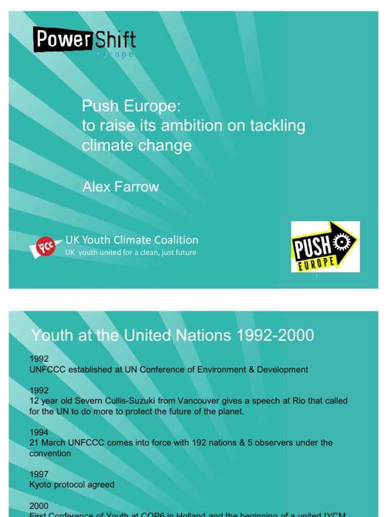 Push Europe: To Raise Its Ambition On Tackling Climate Change | PDF ...