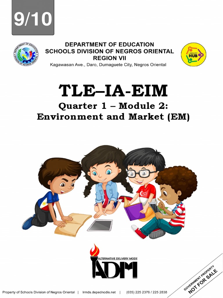 Tle-Ia-Eim: Quarter 1 - Module 2: Environment and Market (EM) | PDF | Sales | Innovation