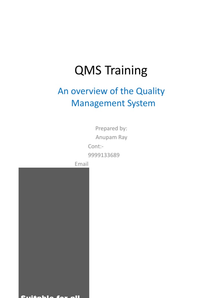 QMS Training (ISO 9001) | PDF | Iso 9000 | Audit