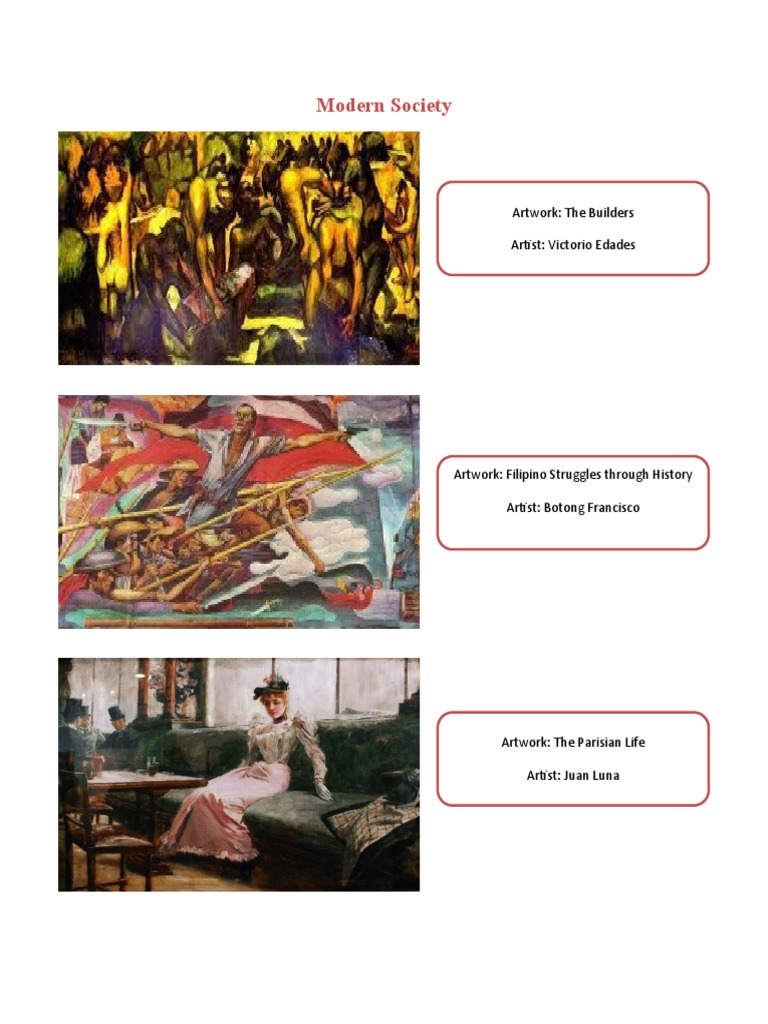 Modern Society: Artwork: The Builders Artist: Victorio Edades | PDF