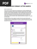 Modified Block Format Letter | PDF