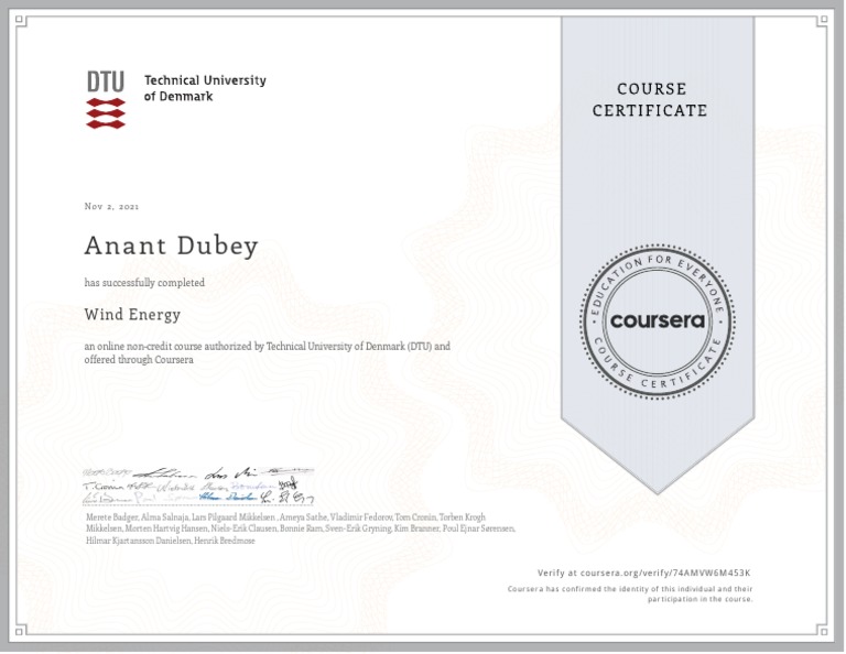 Wind Energy Certificate | PDF