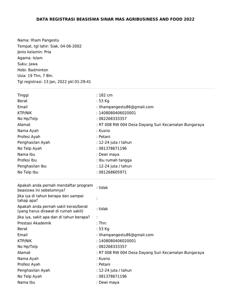 Ilham Pangestu | PDF