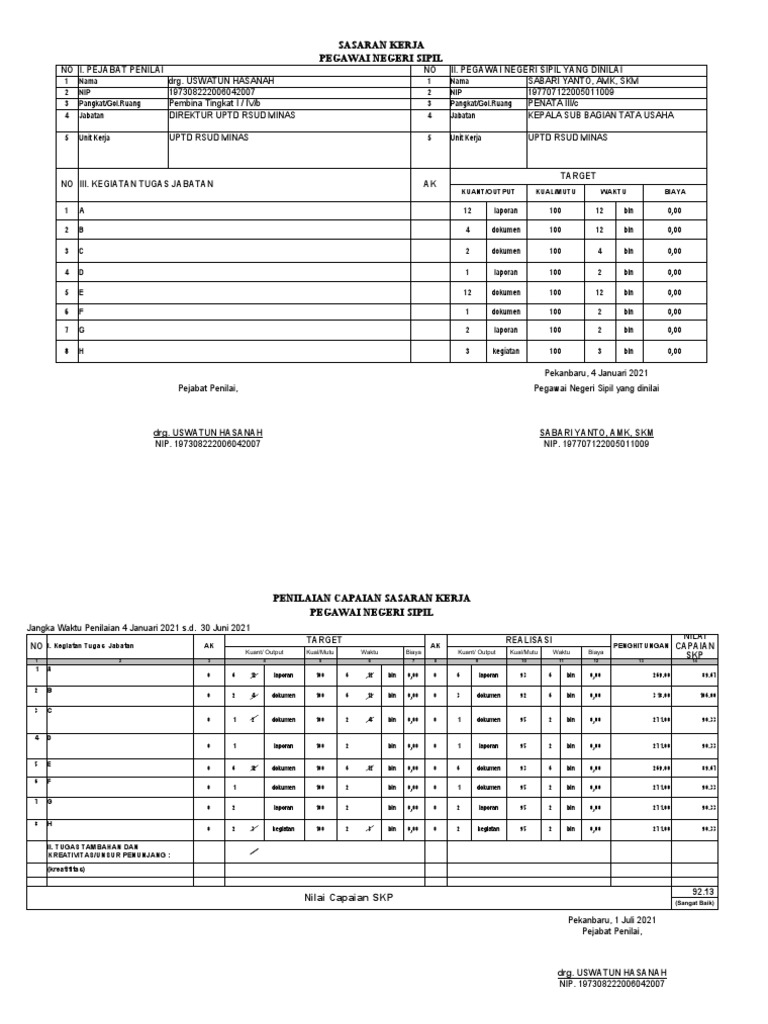 Form SKP JA JF Terbaru | PDF