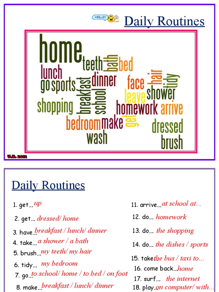 Daily Routines | PDF | Lunch | Dinner
