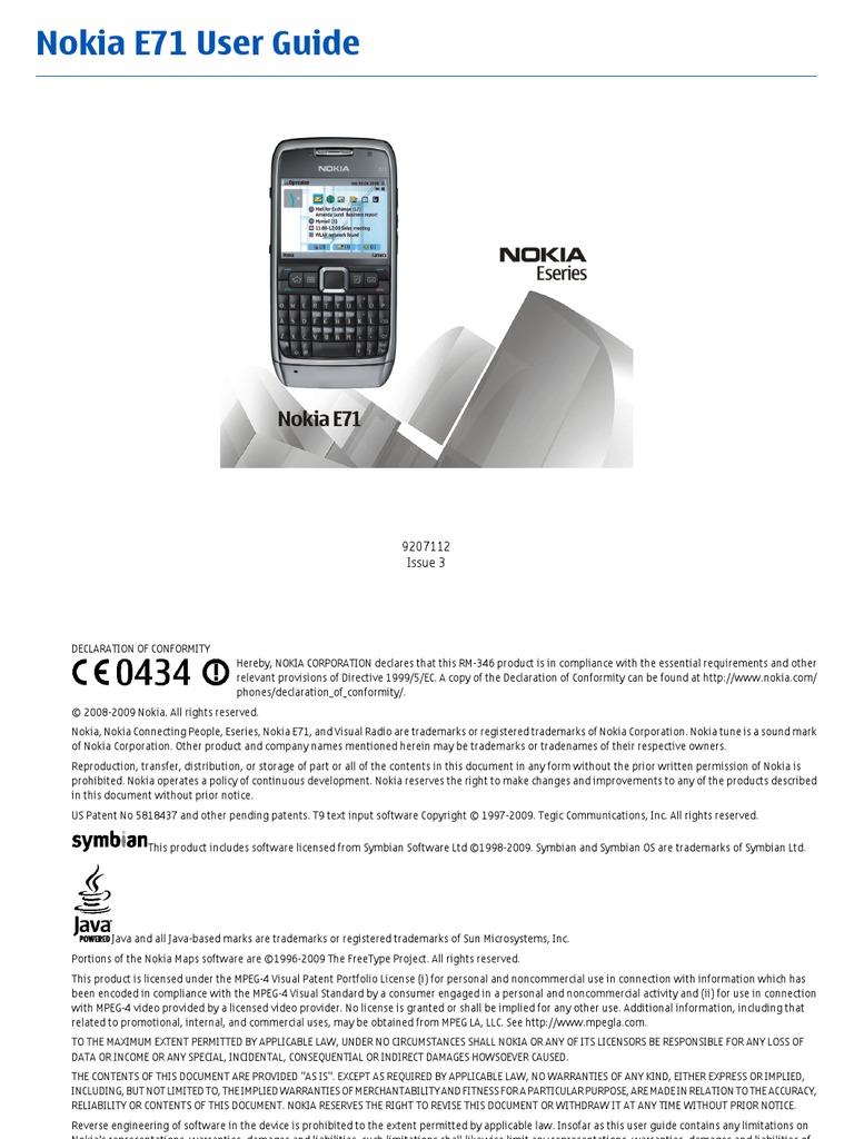 Nokia E71-1 UG en | PDF