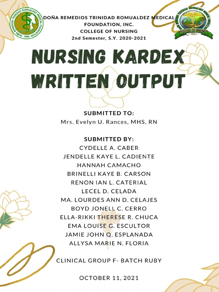 Nursing Kardex Overview and Usage | PDF | Medical Diagnosis | Nursing