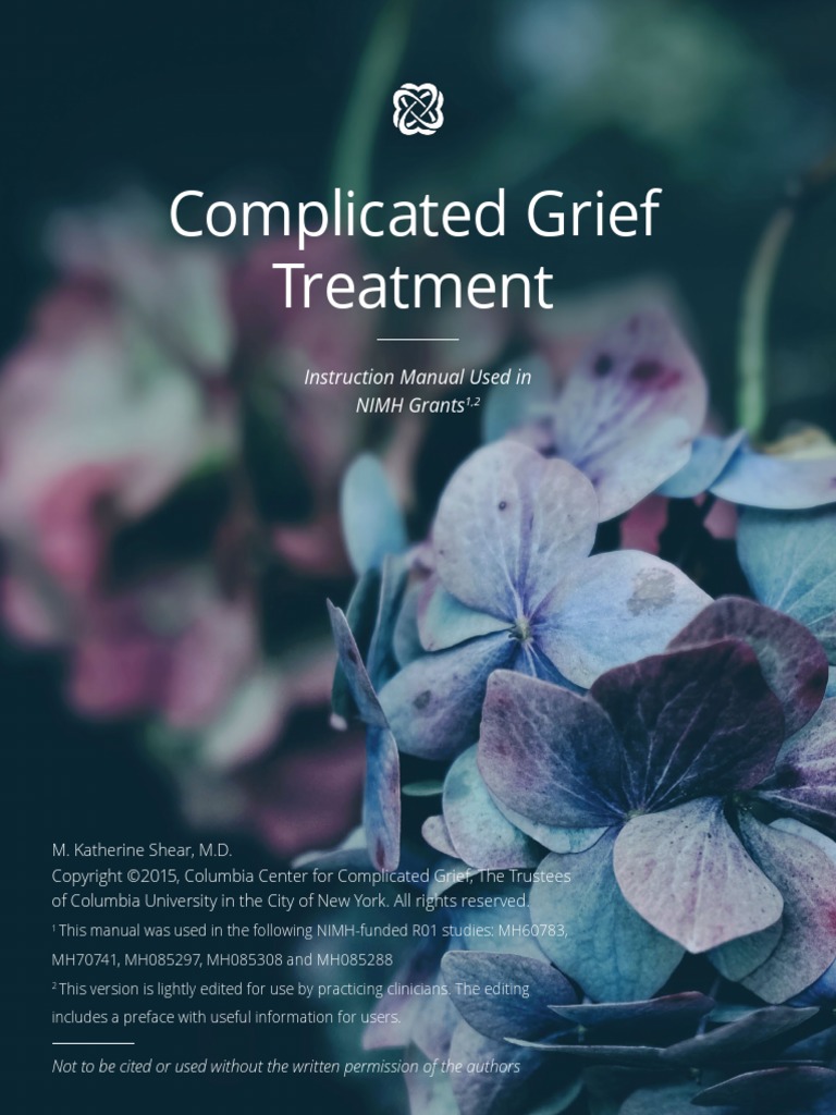 Complicated Grief Treatment Instruction Manual Pdf Grief