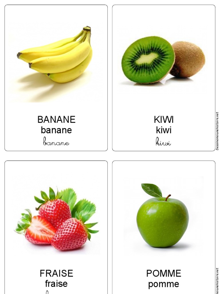 Imagier Des Fruits 3 Écritures | PDF