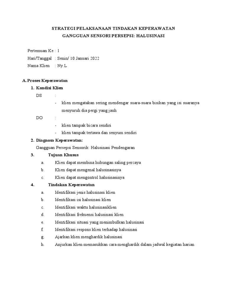 SP Halusinasi Yuli-1 | PDF