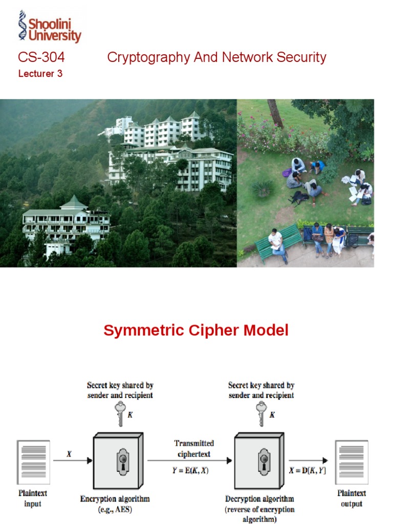 CS-304 Cryptography and Network Security: Lecturer 3 | PDF | Cryptography | Cipher