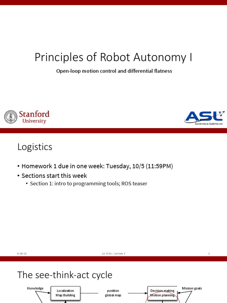 Principles of Robot Autonomy I: Open-Loop Motion Control and ...
