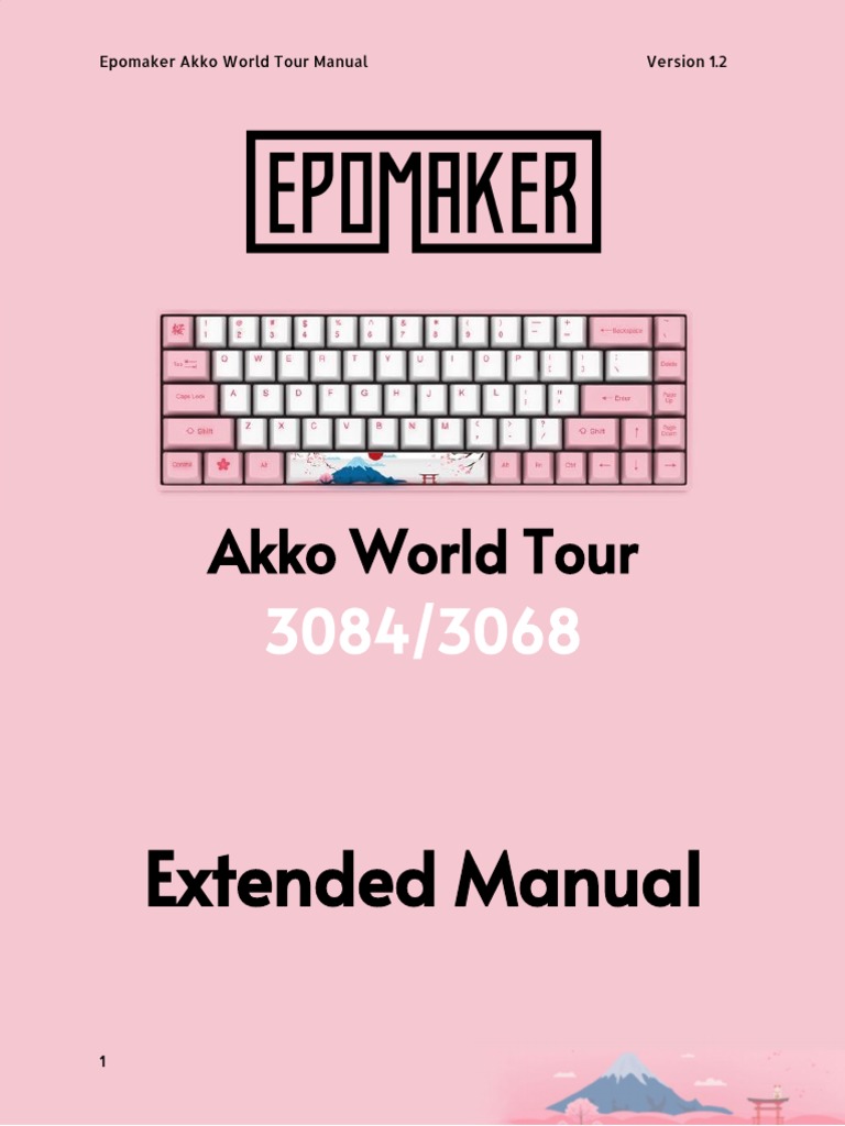 Akko World Tour Extended Manual 3068 3084 1.2 | PDF | Bluetooth | Usb