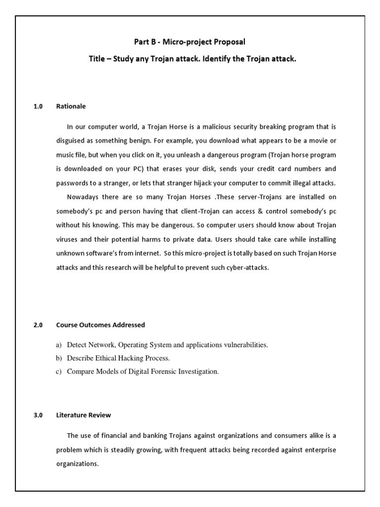 Part B - Micro-Project Proposal Title - Study Any Trojan Attack ...